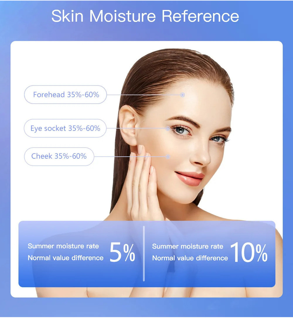Skin Water Cheek Elastic Skin Age Test Meter Face Skin Moisture&Oil ...