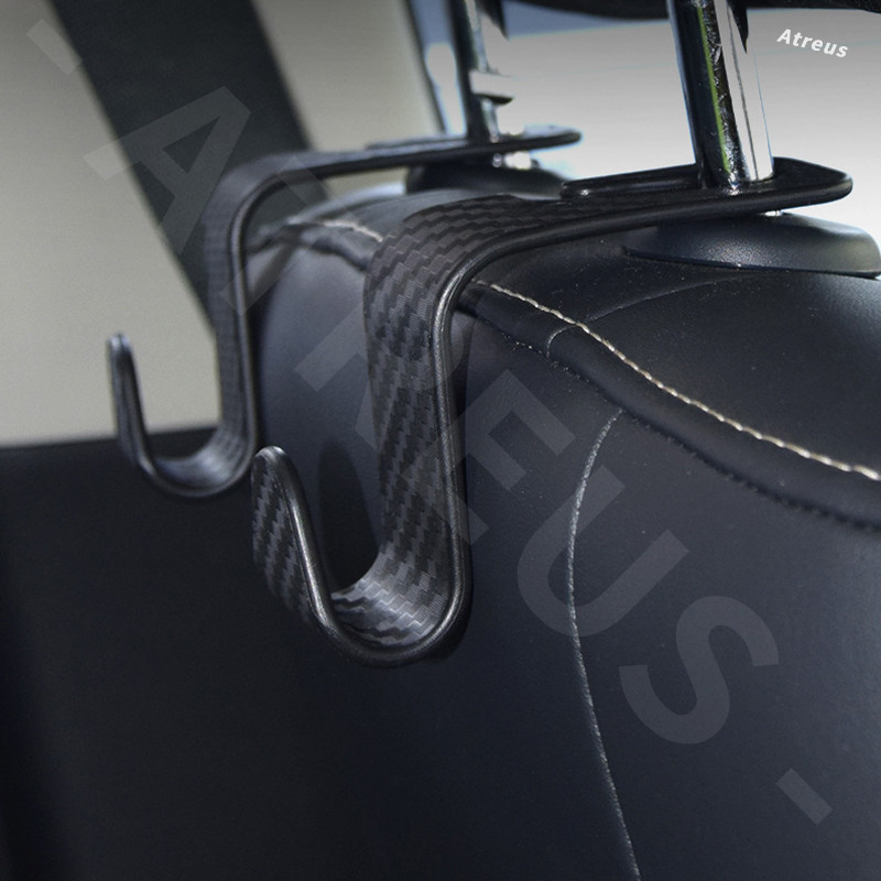 Mercedes Benz Carbon Fibre Car Back Seat Hook Diamond Logo Storage ...
