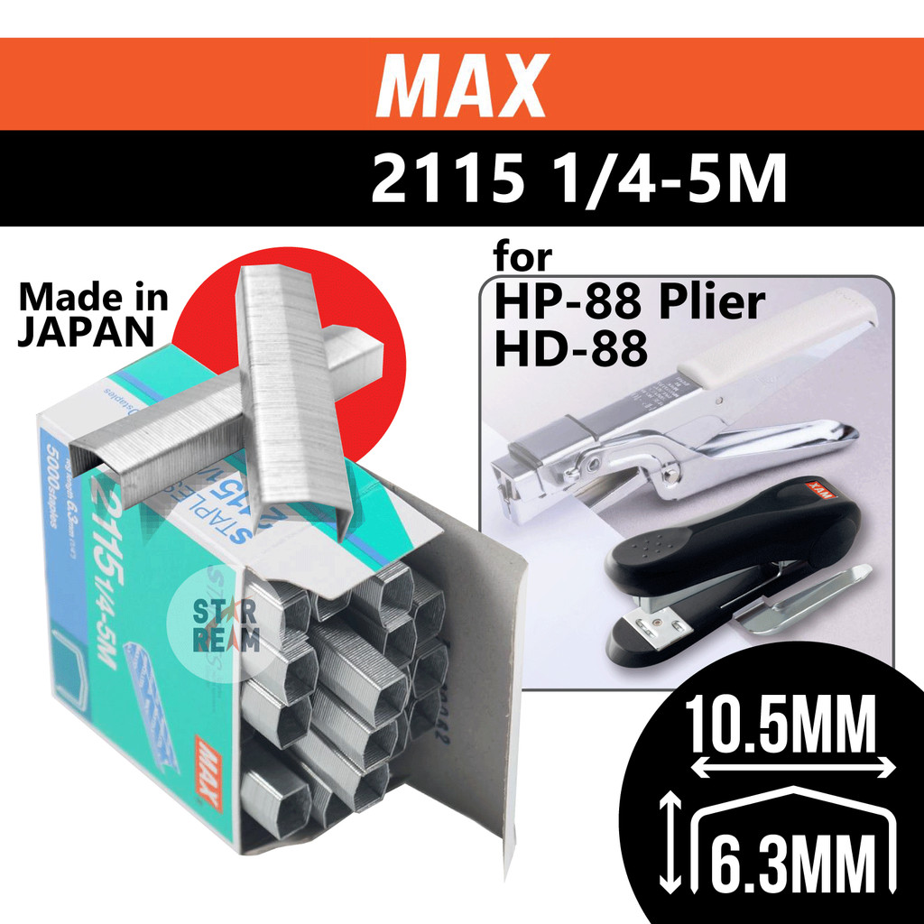 5000pcs STCR 2115 1/4 MAX Staples/ Stapler Bullet Dawai Kokot/ Ubat ...