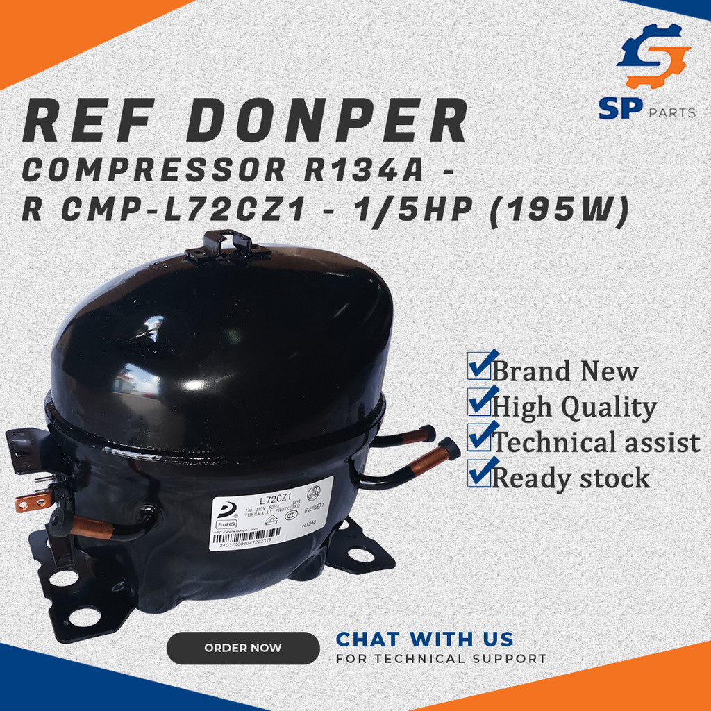 REFRIGERATOR DONPER COMPRESSOR R134A - 1/5HP (195W)-R CMP-L72CZ1 | Shopee Malaysia
