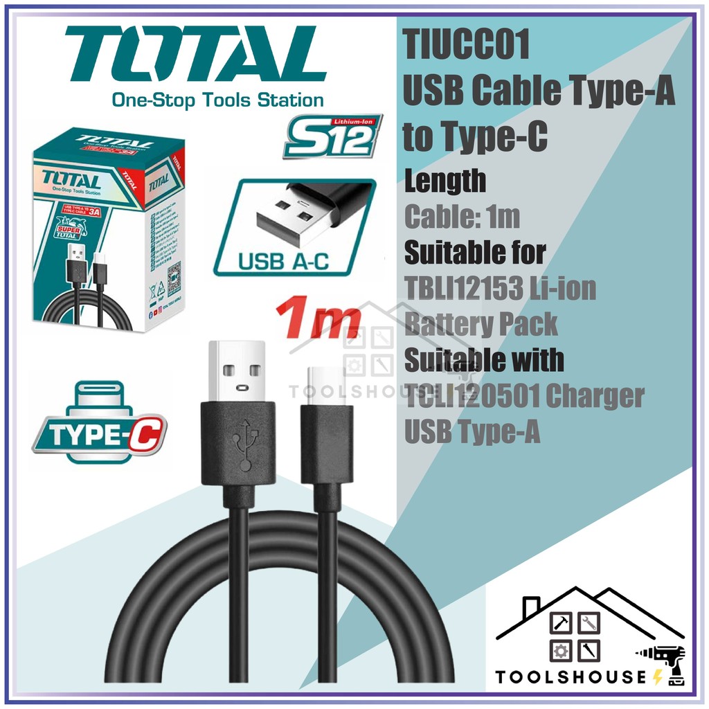 Total TIUCC01/TIUCC02 USB Cable Type-A to Type-C & Type-C to Type-C ...