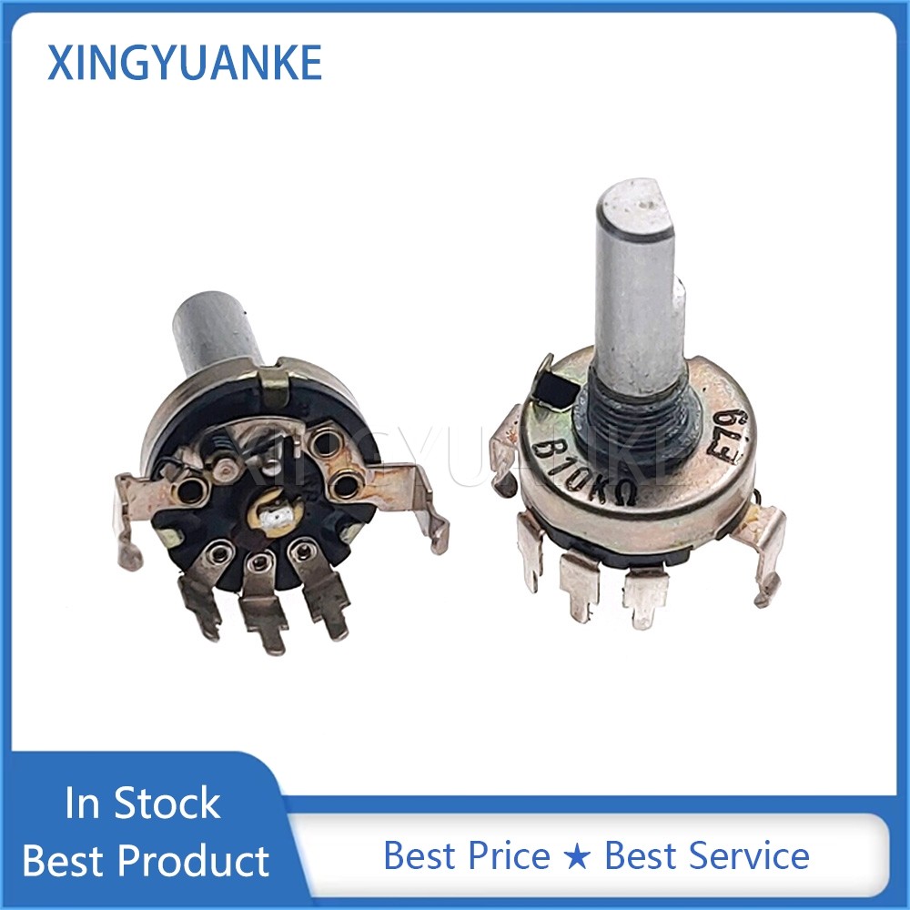 2Pcs/lot RV17 Type With Switch B10K Power Amplifier Radio Tuning Speed Adjustment Rotary ...