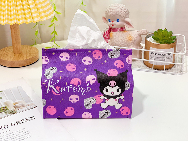 [READY STOCK] Kuromi Tissue Box Kuromi PU Leather Tissue Holders Kuromi ...