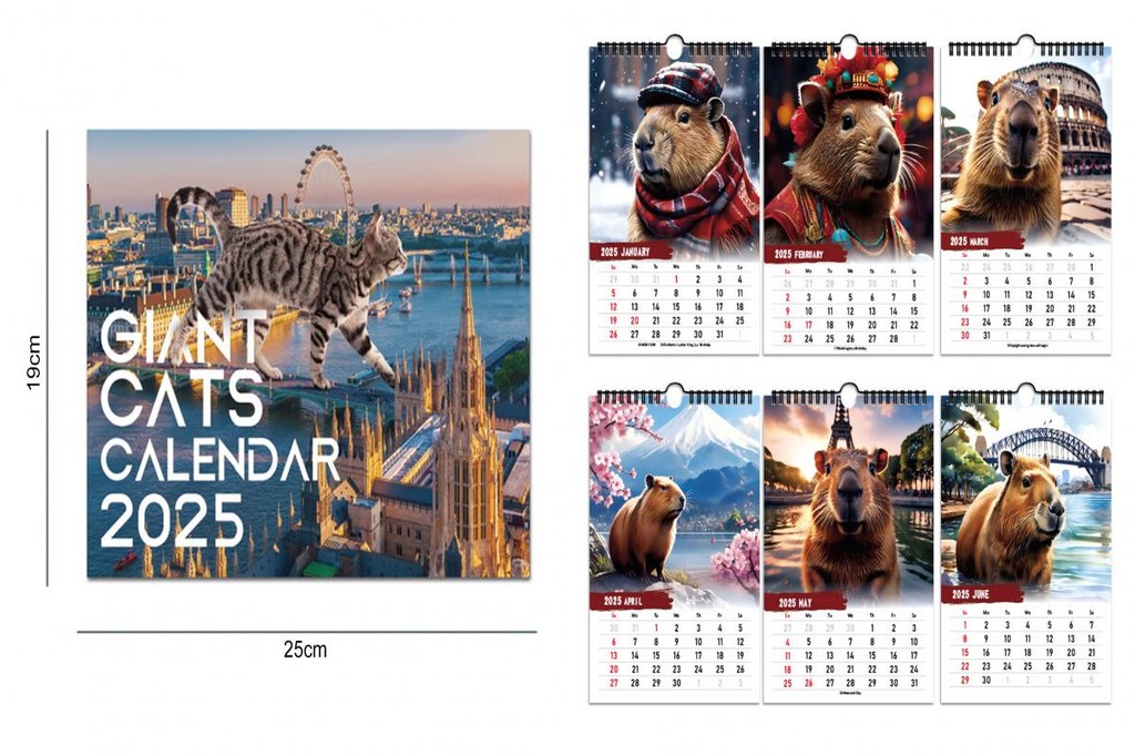 [JU] Easy Planning Calendar Monthly Calendar Planner 2025 Cute Cartoon ...