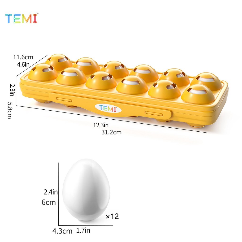 TEMI Color Shape Matching Toy Egg Intelligent Twisted Egg Early ...
