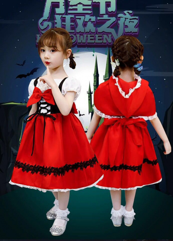 New Halloween Girls' Little Red Riding Hood Set Cosplay Role Play ...