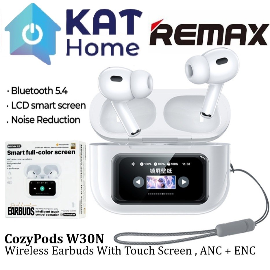 REMAX COZYPODS W30N WIRELESS TWS EARBUDS WITH NOISE CACELLING ANC + ENC ...