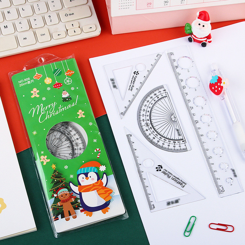 1-3Set Cartoon Christmas Ruler Set - School Office Stationery Gift ...