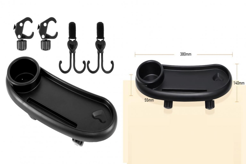 [Ready stock] Stroller Dinner Plate Stroller Tray with Hooks Universal ...