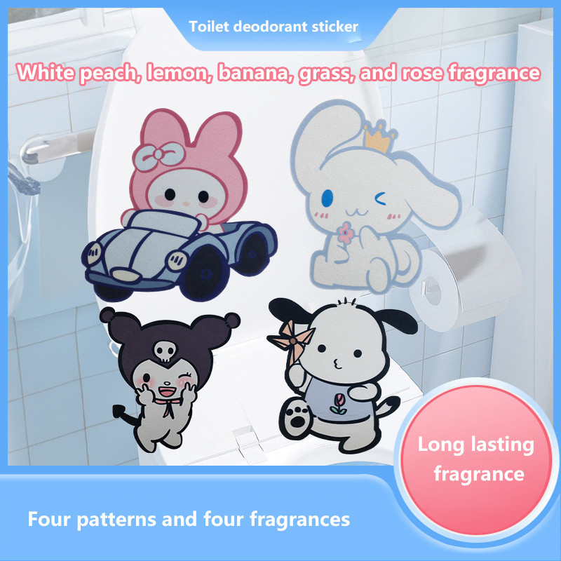 Sanrio Kuromi Melody Toilet Deodorant Sticker Cartoon Animal Flower ...
