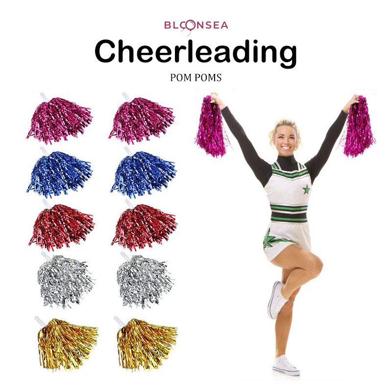 Cheerleading Pom Poms Handheld Cheer Pompom Ball Dance Holding Finger ...