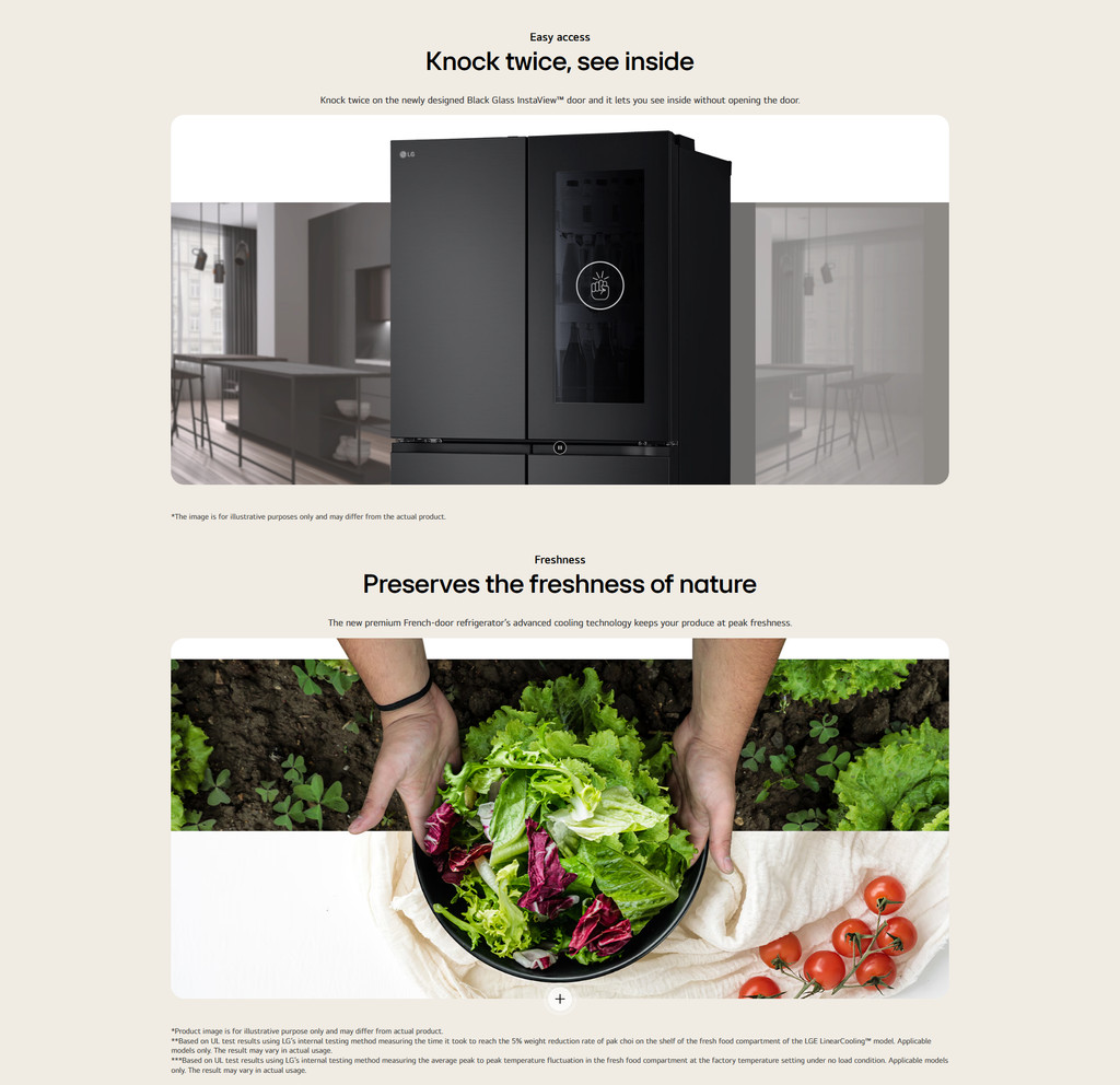 LG GC-V24FFCHB | 601L French Door Fridge with InstaView in Matte Black ...