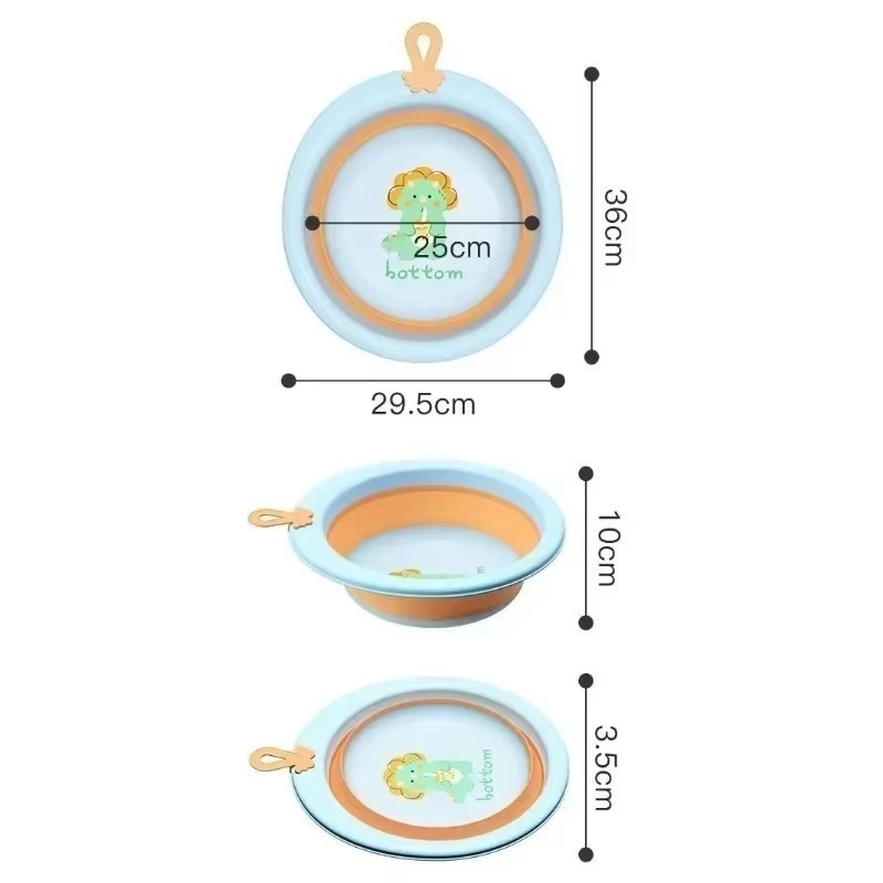 Foldable Baby Wash Basin Hanging Infant Wash Basin Cute Cartoon ...