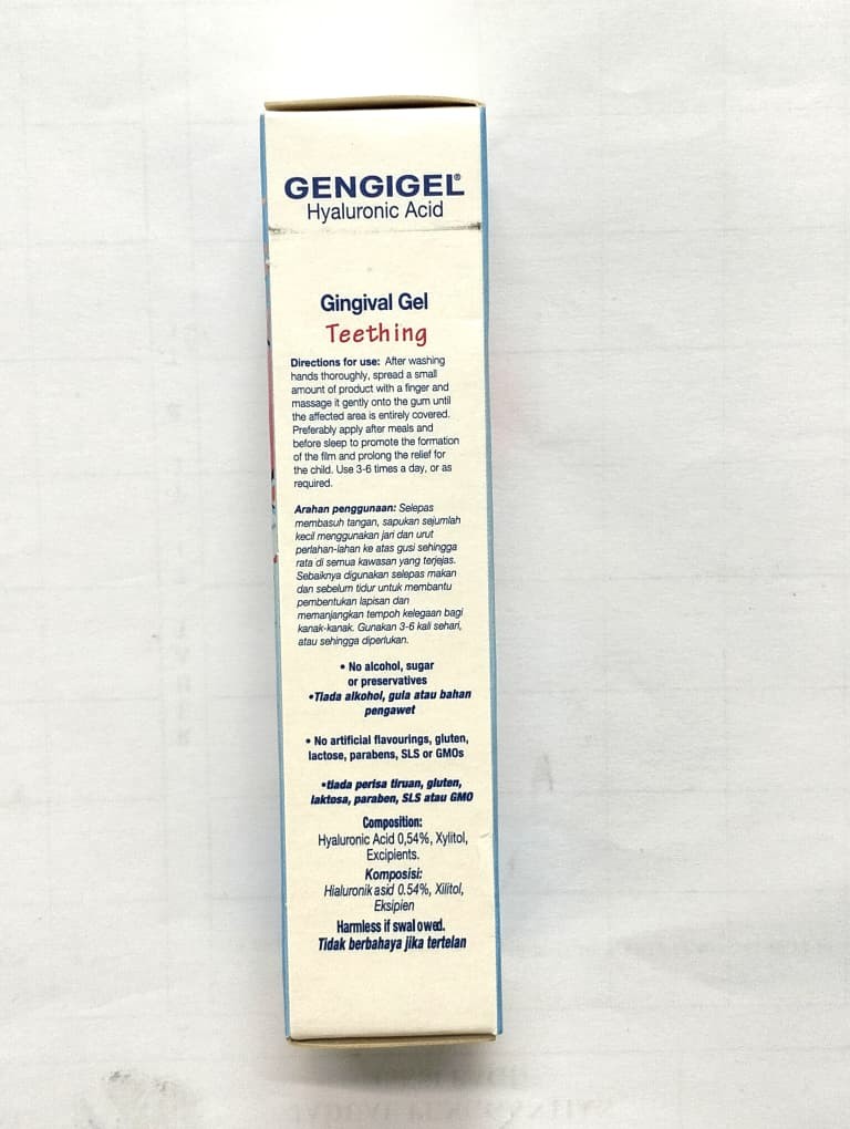 Gingival Gel Teething Gengigel Hyaluronic Acid Gengigel Hyaluronik Asid ...