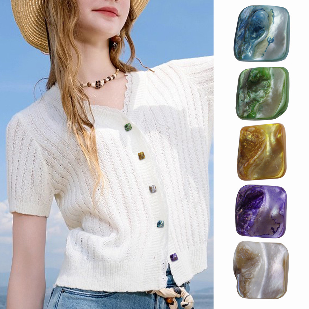 10pcs Irregular Natural Shell Buttons 1.6-2.3cm - Colorful Vintage ...