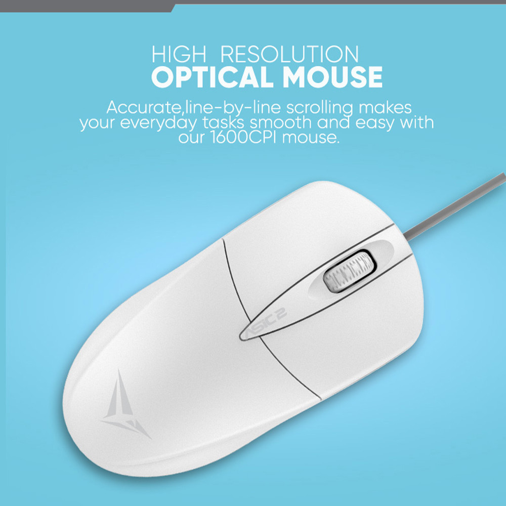Alcatroz Asic 2 Wired USB Mouse 1600 CPI | Ergonomic Design with High ...