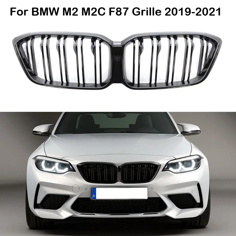 Gloss Black M2 ABS Front Bumper Kidney Grilles For BMW M2 Competition ...