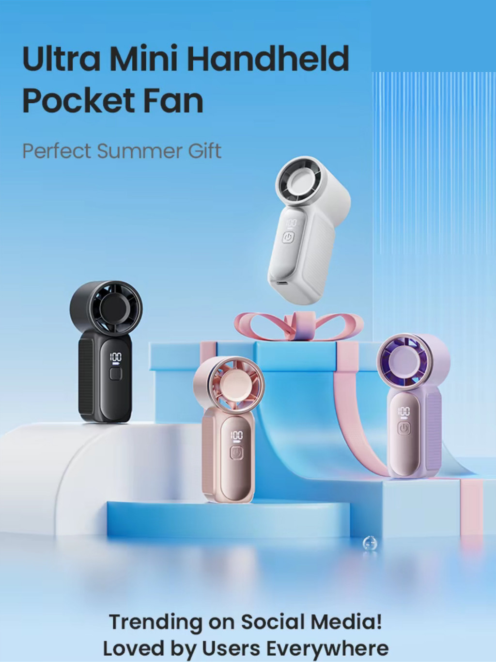 【Ready Stock】X688 High-Speed Mini Handheld Fan USB Charging Long ...