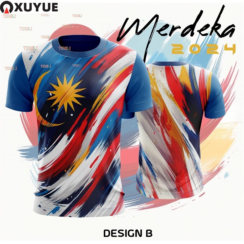 (XUYUE) 2024 NEW DESIGN Merdeka 67 Tahun 2024 Sublimation Tshirt ...