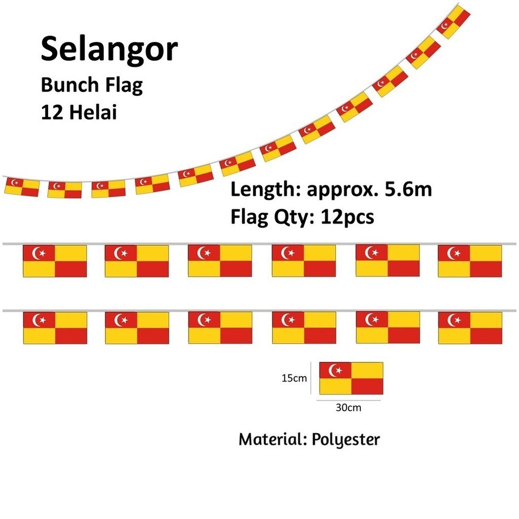 Malaysia Bunch Flag All States Bunch Flag Bendera Kecil Malaysia ...