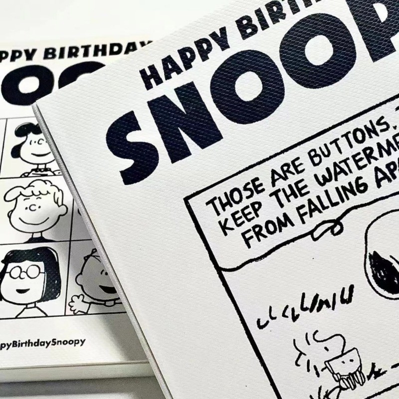 100 Sheets Cartoon Snoopy Square Notebook Lined Dots Blank Grid Paper ...