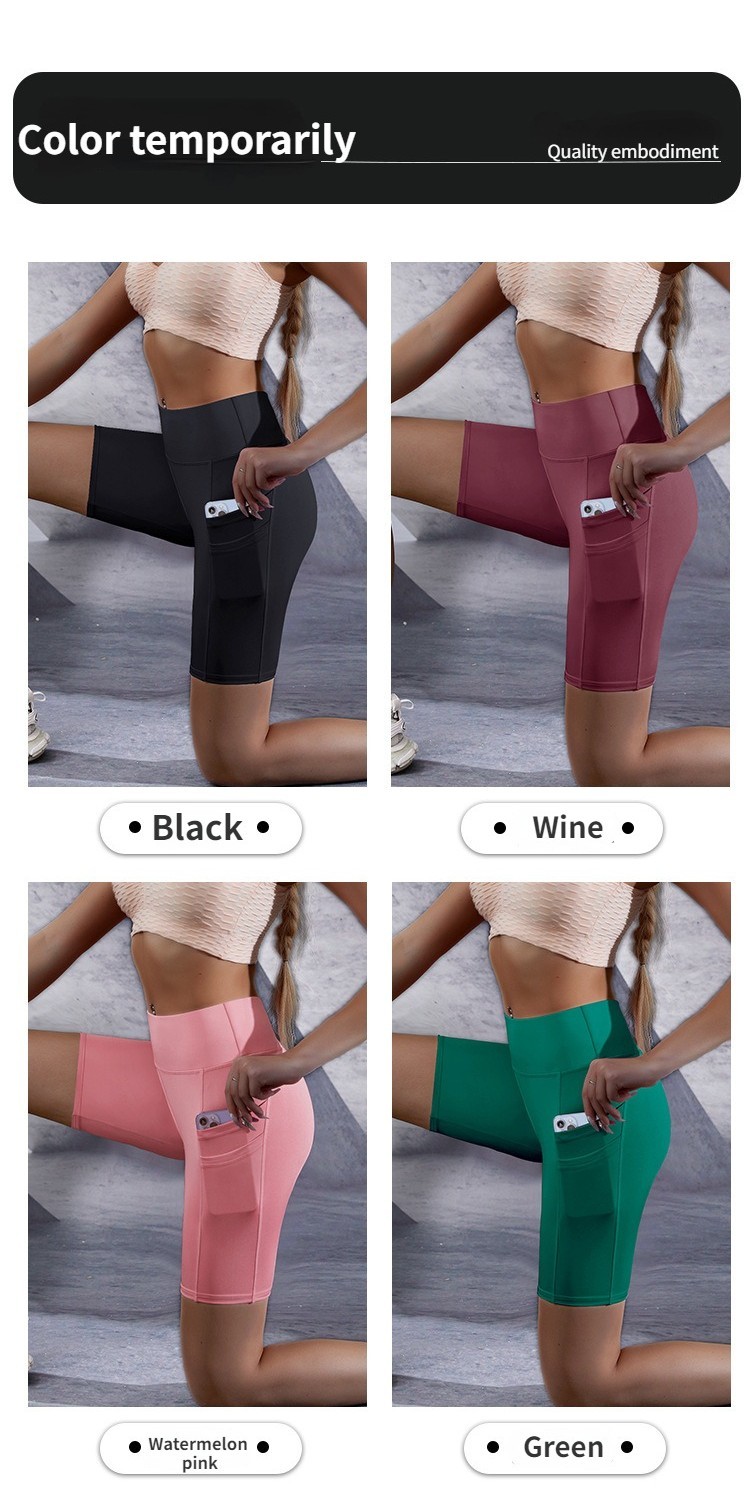 SUPERFLOWER Women's High Waist Stretchable Shorts with 2 Pockets Double Sides for Running Sports ...