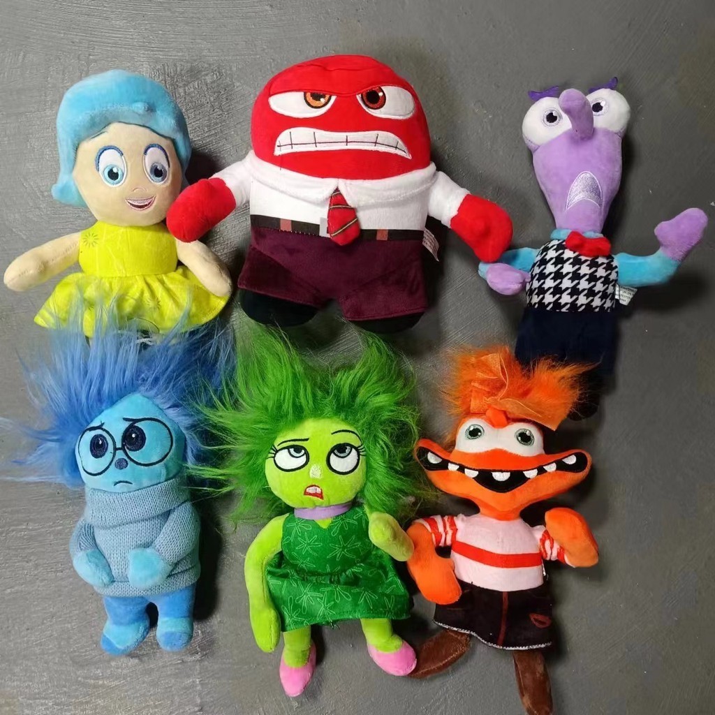 Inside Out 2 Plush Dolls Disney Anime Anger Fear Disgust Joy Sadness ...