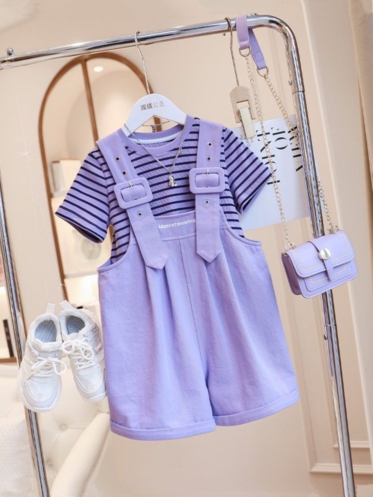 2024 gaya baru musim panas budak perempuan macaron set sebelah bahu ...