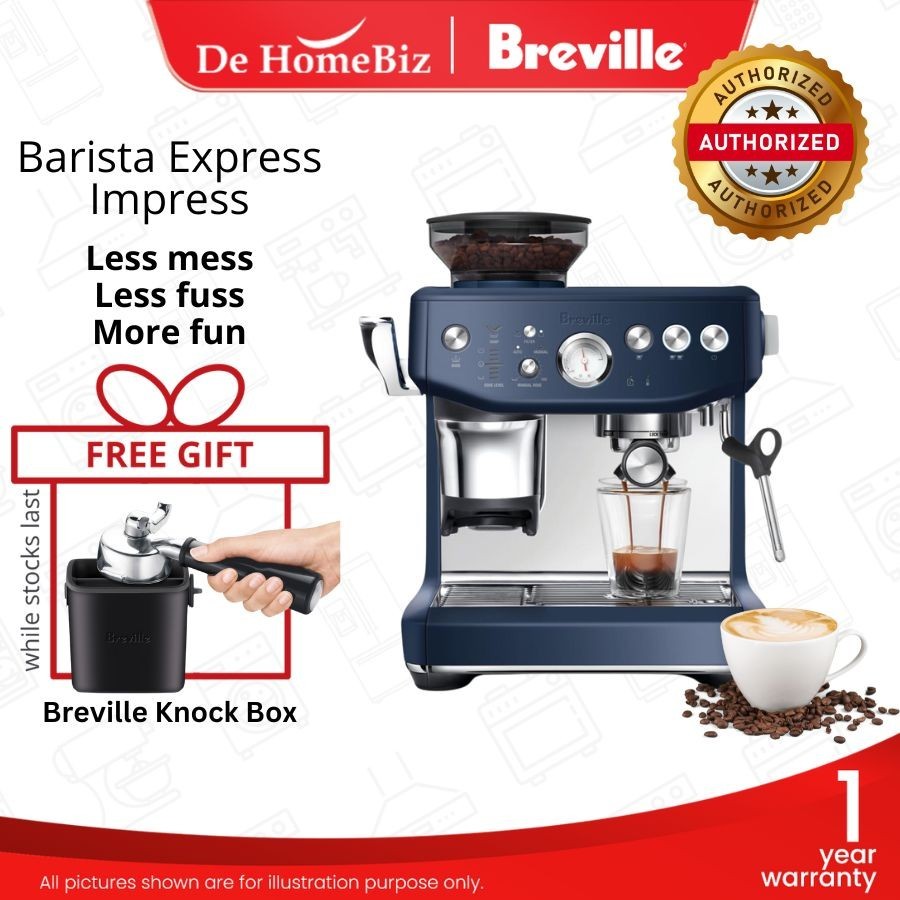 BREVILLE BES876 Barista Express Impress Espresso Coffee Machine with ...