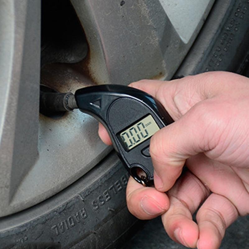 Digital Auto Wheel Tire Air Pressure Gauge, ABS, 5-100 PSI BAR, Test ...