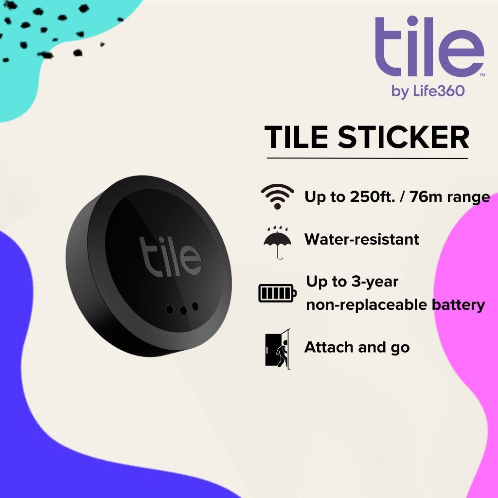 Tile Sticker, The small tracker, works with IOS and Android (GPS ...