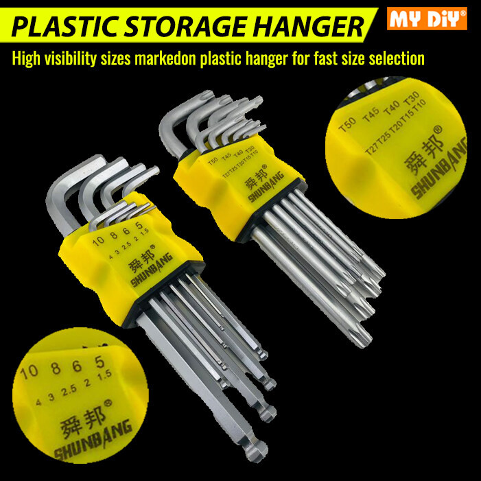MYDIYHOMEDEPOT - 9PCS ALLEN KEY SET BALL POINT ALLEN KEY TORX STAR ...