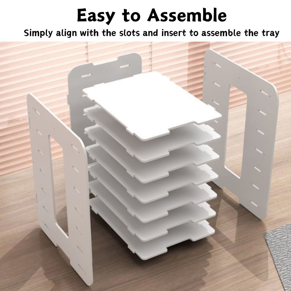 A4 Paper Tray File Document Tray Office Storage Desk Rack Stationery ...
