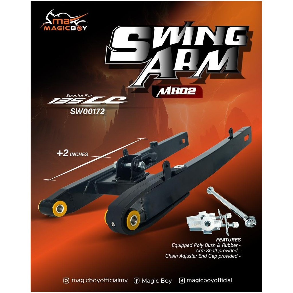 MAGIC BOY MB02 MB 02 SWING ARM [ STD CUTTING ] [ +2INCH ] LC135 4S | Shopee Malaysia