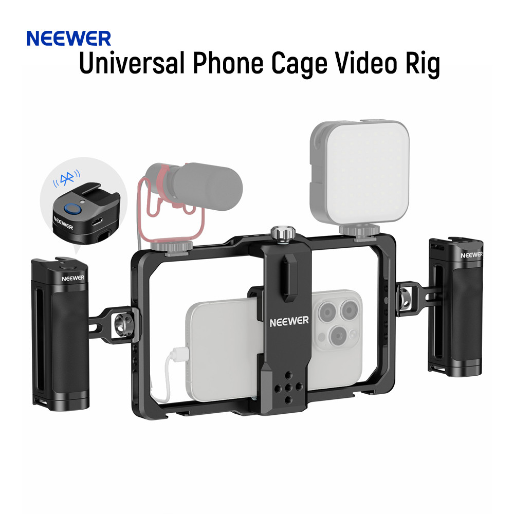 NEEWER Universal Phone Cage Rig with Bluetooth Side Handle Smartphone ...