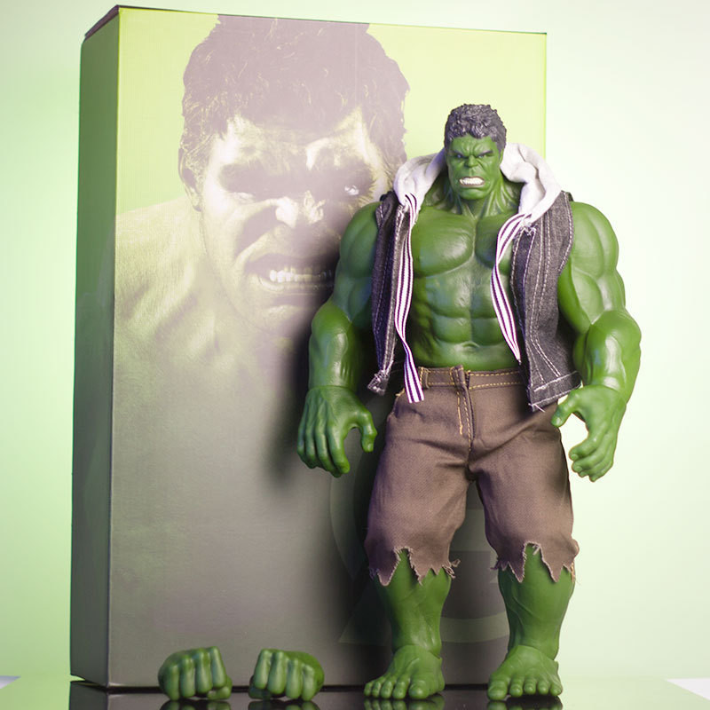 42cm Marvel Hulk The Avengers Super Size hand puppet model articulated ...