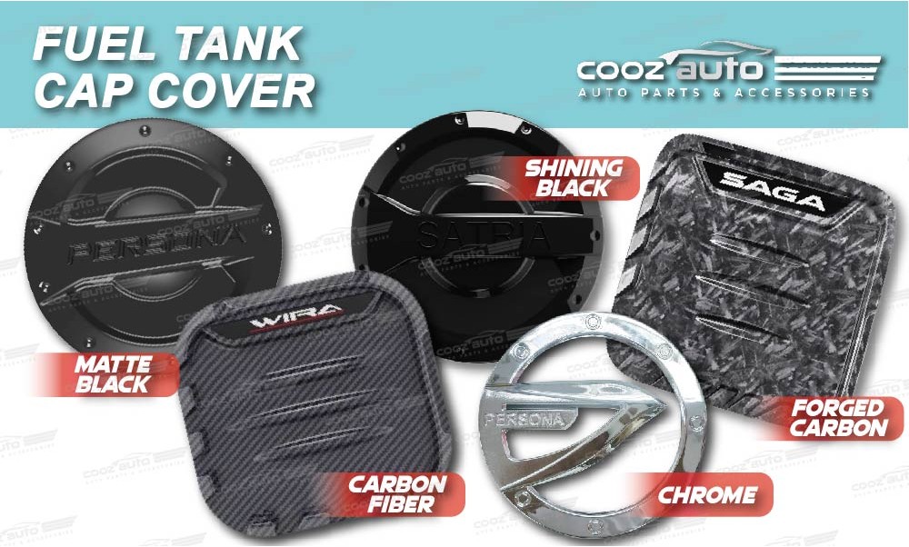 Fuel Tank Cap Cover Carbon Chrome Black Proton Saga Persona Exora Wira ...