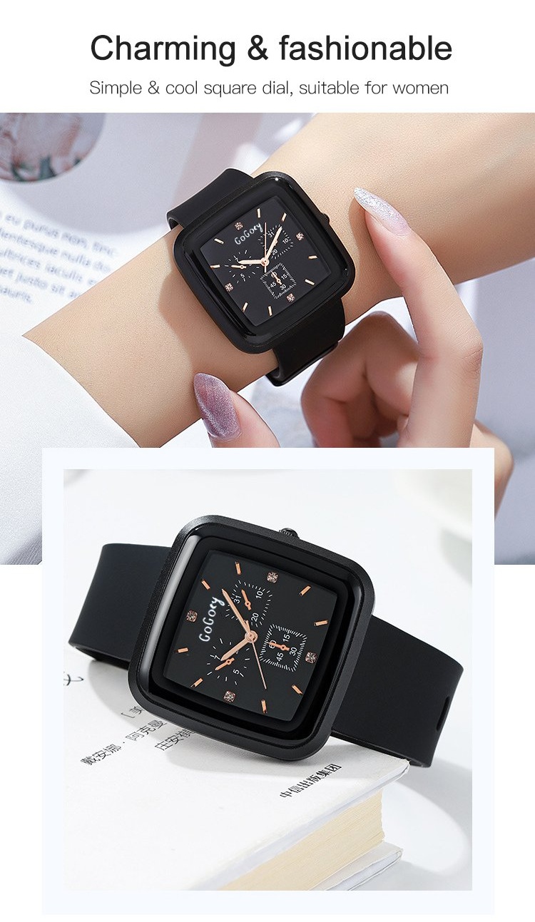 Imported Korean Waterproof Square Watch/ Waterproof Square Watch ...