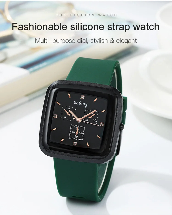 Imported Korean Waterproof Square Watch/ Waterproof Square Watch ...