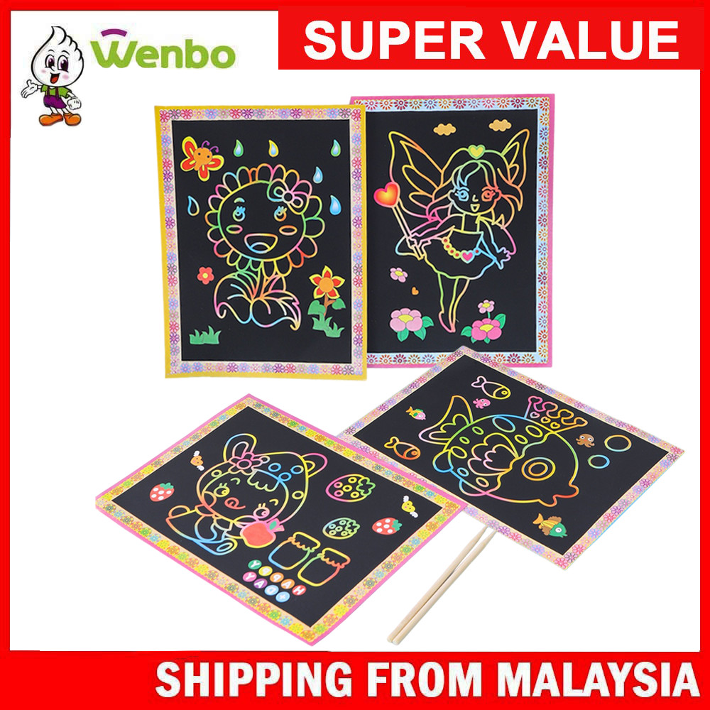 Wenbo [Toy] Magic Scratch Card Printed Design Colorful Paper Card ...