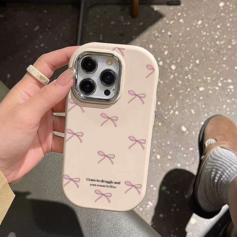 New Pink Bow Tie Phone Case Compatible for IPhone 15promax 13 16pro ...