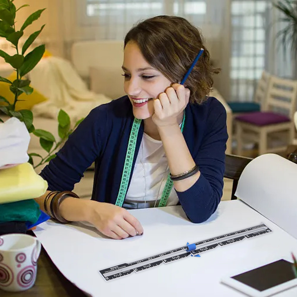 Sewing Gauge Sliding Pointer - Aluminum Quilting Draw Circles Spacing ...