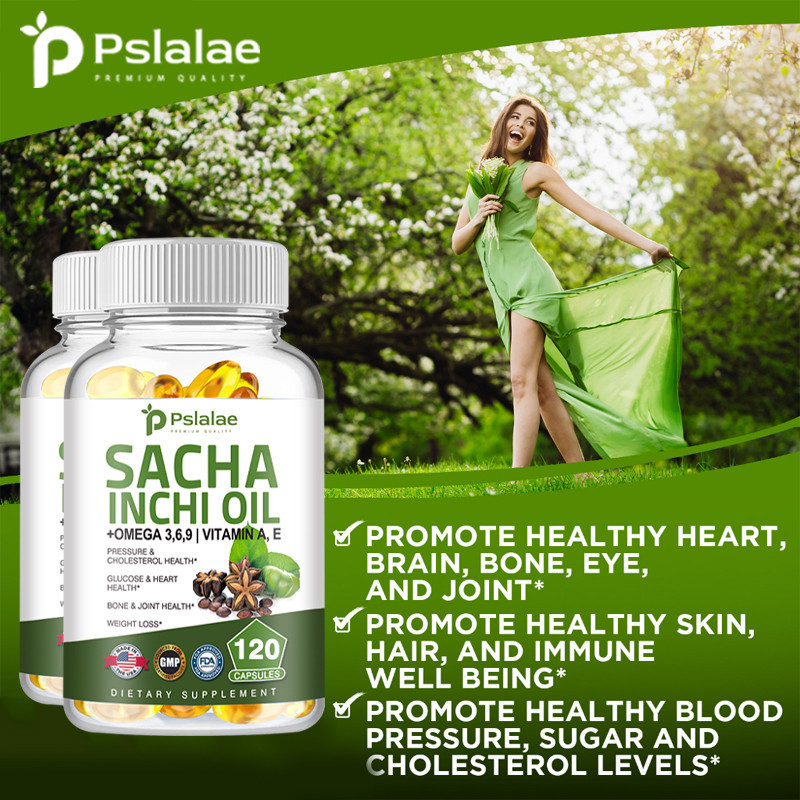 Pslalae Inca Inchi Oil - 500 mg Per Serving - Joint Health, Bone Growth ...