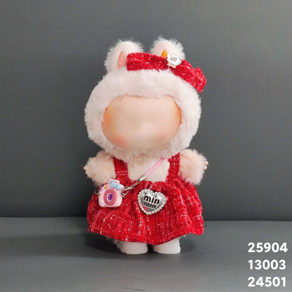 15-17cm mini doll clothes DIY for Labubu, Lafufu, Eaki, Naruto, Jujutsu ...