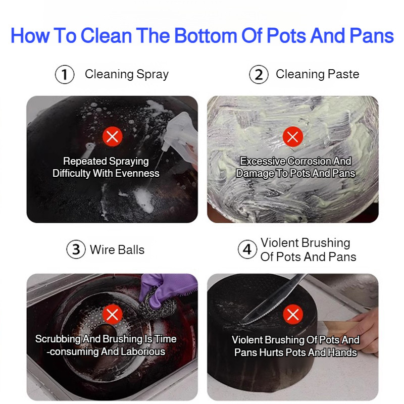 🌟Kitchen Savior! Multifunction Pot Bottom Cleaner Stain Remover/Deep ...