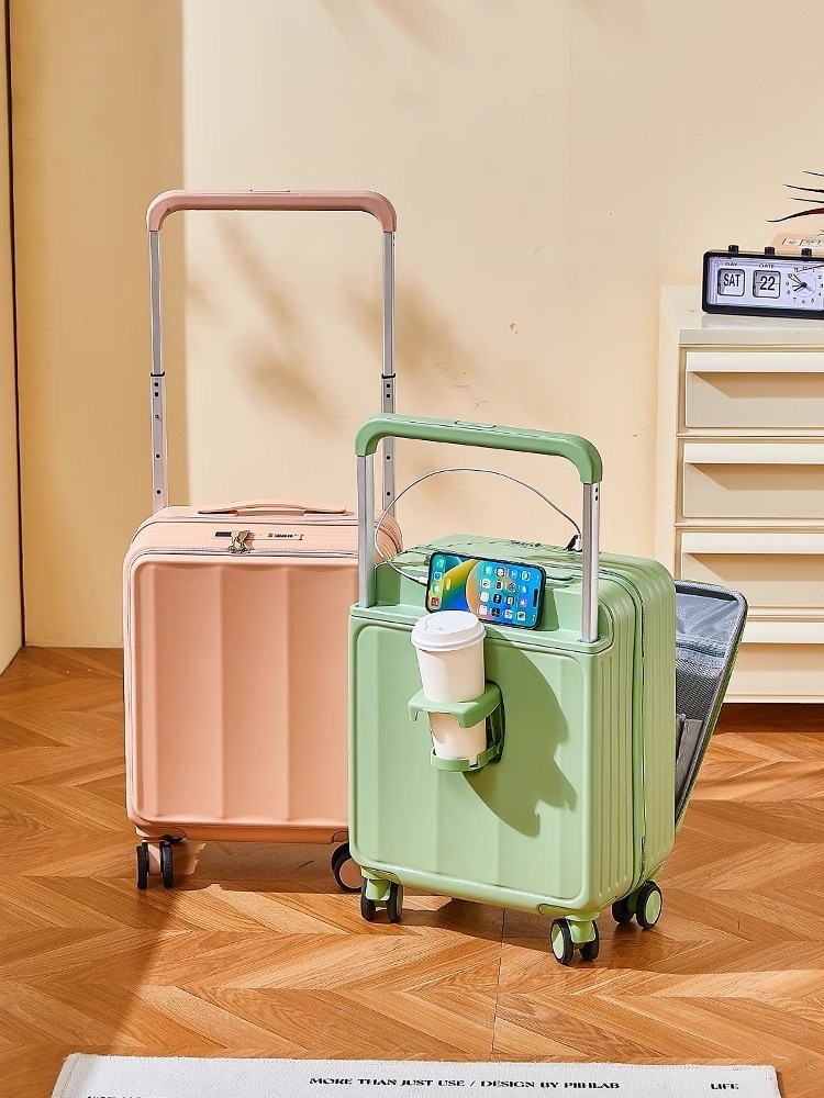 🌟Comfort Plus🌟 Front Open 18 Inch Luggage Bag Travel USB Charging Port ...