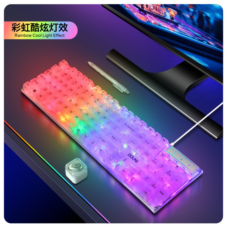 Mechanical Keyboard Gaming Keyboard Green Axis Keyboard 87-Key ...
