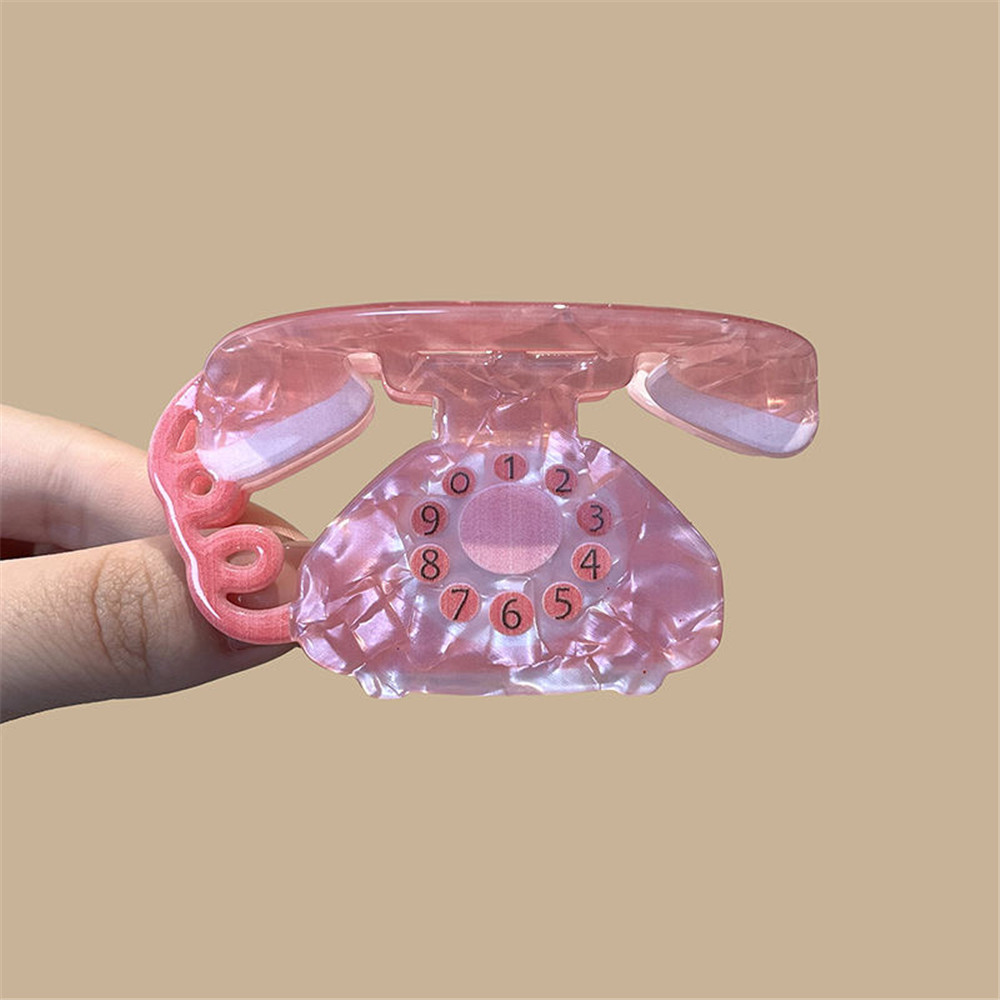 Creative Phone Hair Clip 2025 New Fashion Old-fashioned Phone for Girls ...