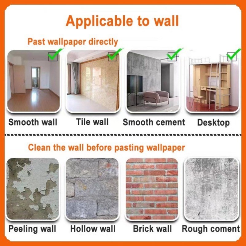 Wall Paper Adhesive Wall Decor 3D Wallpaper Waterproof Wall Panner ...