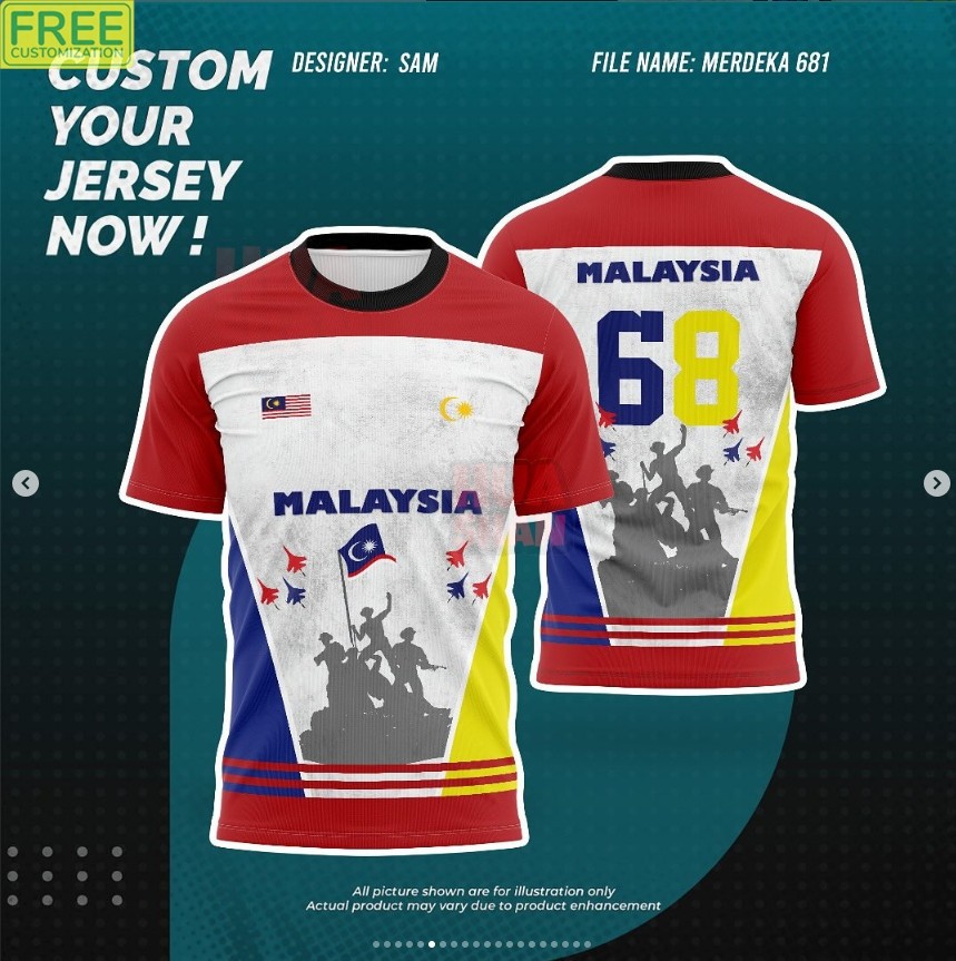 2025 T-SHIRT MALAYSIA MERDEKA 68 SPECIAL EDITION | Shopee Malaysia